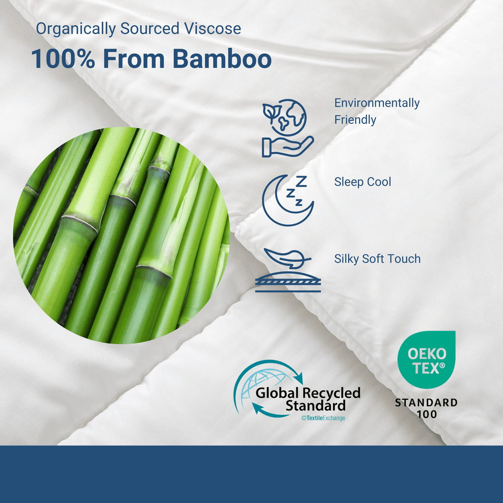 Bamboo Comforter - King, Queen | Best Cooling Duvet Insert